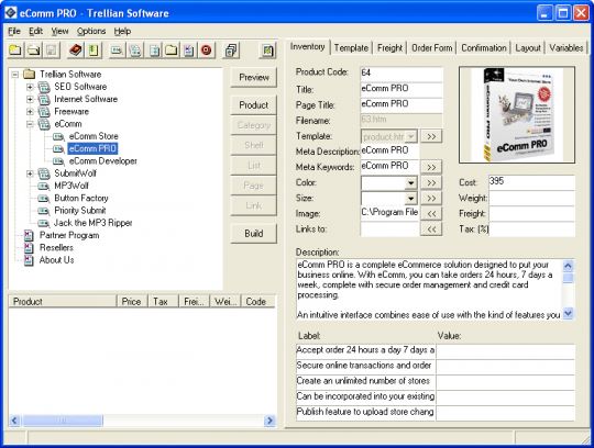 eComm PRO Screenshots - Free Software Download - Lawyerment