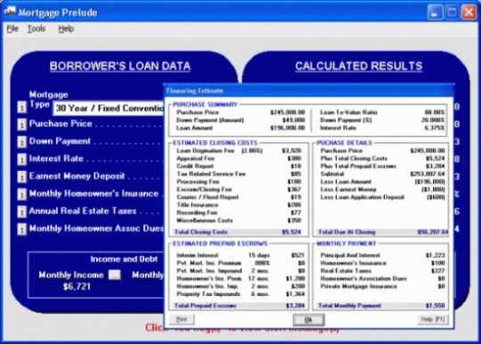 Mortgage Prelude Screenshots - Free Software Download - Lawyerment