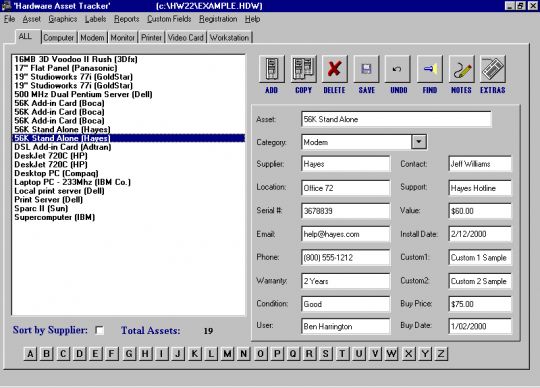 Hardware Asset Tracker Screenshots - Free Software Download - Lawyerment