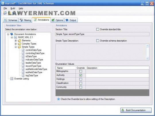 TechWriter for XML Schemas - Free Software Download - Lawyerment