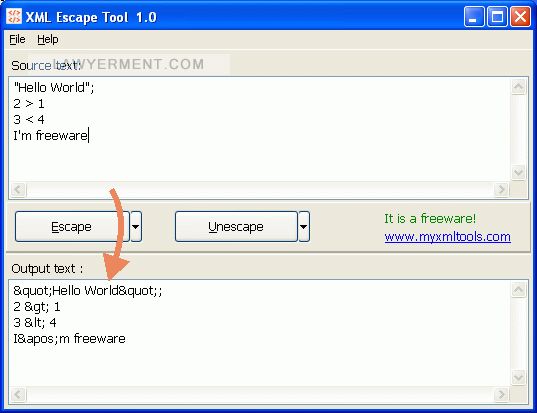 XML Escape Tool Free Software Download Lawyerment