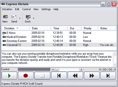 Express Dictate Screenshots - Free Software Download - Lawyerment