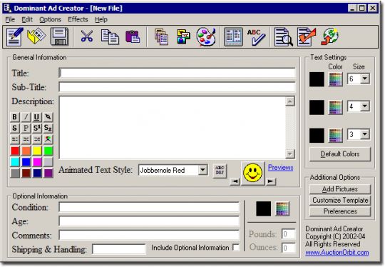 Dominant Ad Creator Screenshots - Free Software Download - Lawyerment